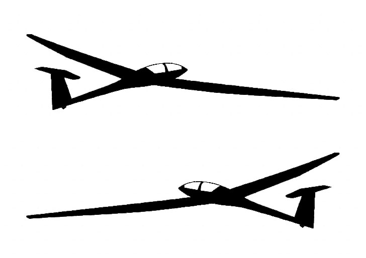 Silhouettes DG500 250 mm x 50 mm - Stickers - Airtech